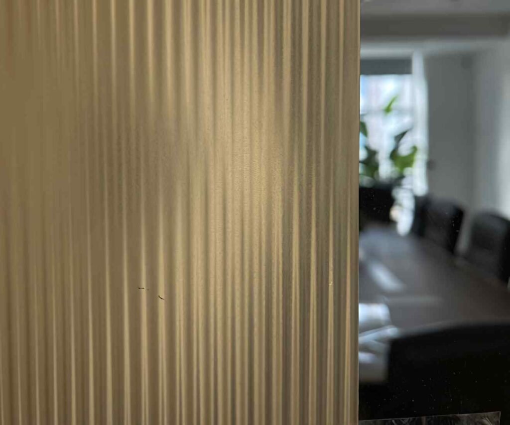 6mm Reeded Glass Film (Frosted Bronze) - Footprint Creative