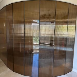 13mm Reeded Glass Film (Clear Bronze) - Footprint Creative